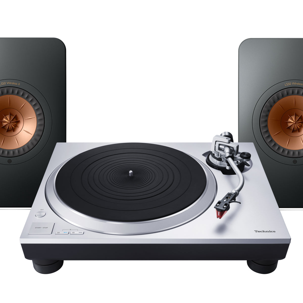 Technics SL-1500C Turntable + KEF LS 50 Wireless II Wireless Speaker S ...